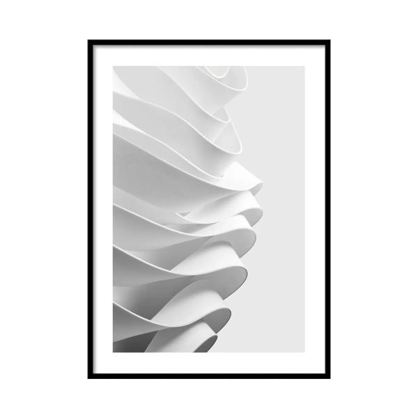 白色を基調としたグラデーションのコントラストが美しいアートポスター。描かれているのは、無機質な質感をもった抽象的なオブジェクト。それは見る人にインスピレーションを与える余白を持ち、日常に新たな発見をもたらします。--------------...