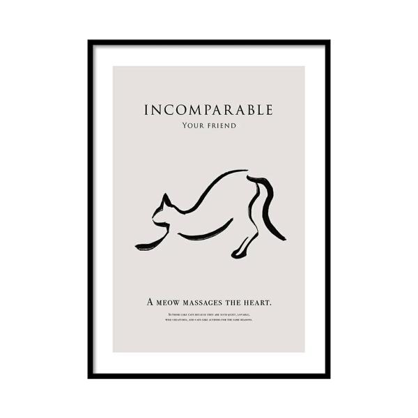比類のないあなたの友人。A meow massages the heart猫の鳴き声が心をマッサージしてくれる。説明は要りませんね。かけがえのない存在、それをアートにしました。あなたにとって、リラックスできる場所に飾っていただきたい一枚です...