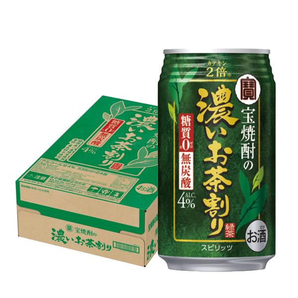 【内容量】335ml【アルコール分】4％【商品特徴】宝焼酎をベースに使用し、カテキンが２倍（当社「宝焼酎のやわらかお茶割り」比）入ったお茶の渋くて濃い味わいが特長