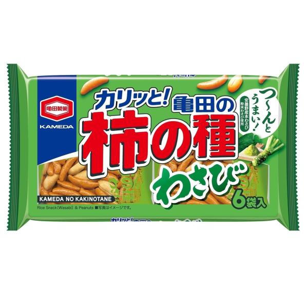 【内容量】6袋詰×36袋【原材料】米粉（うるち米（国産））、でん粉、ピーナッツ（ピーナッツ、植物油脂、食塩）、しょうゆ、わさび風味シーズニング、砂糖、魚介エキス調味料、たん白加水分解物、こんぶエキス、粉末わさび／調味料（アミノ酸等）、加工で...