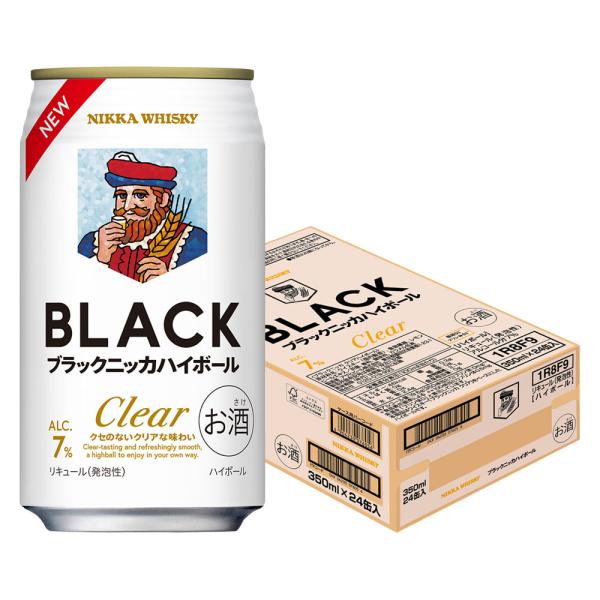 【内容量】350m【原材料】ウイスキー（国内製造）、食物繊維、レモンピールエキス／炭酸、香料、酸味料、カラメル色素アルコール分7％【商品特徴】スモーキーさをあえて抑えた、ノンピートモルトを使用したウイスキー「ブラックニッカ クリア」をベース...