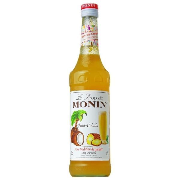 【内容量】700ml【商品特徴】モナン・ピニャコラーダ・シロップは、バージン（ノンアルコールカクテル）シロップレンジとして開発され、ミルクやソーダを加えるだけで、バージンピニャコラーダをお楽しみいただけます。 舌にとろけるカリビアンドリンク...