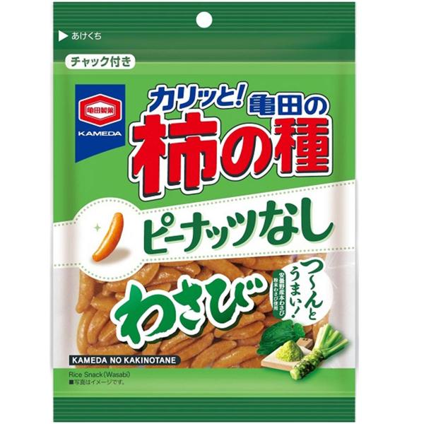 【内容量】91g【原材料】米粉（うるち米（国産））、でん粉、しょうゆ、わさび風味シーズニング、砂糖、魚介エキス調味料、たん白加水分解物、こんぶエキス、粉末わさび／調味料（アミノ酸等）、加工でん粉、ソルビトール、着色料（カラメル、パプリカ色素...