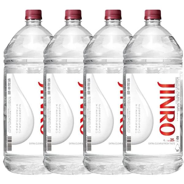 【内容量】4000ml【アルコール度数】25度【商品特徴】飲み方は自由自在ストレートやロックはもちろん、様々な飲料で割ったり、カクテルのベースとしても楽しめるJINRO。アルコールの濃さも自分に合わせて調整できるから、みんなで自由に楽しめる...