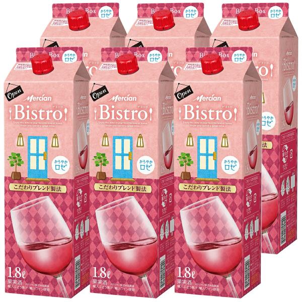商品紹介【内容量】1800ml【味わい】中口【色】ロゼ【商品特徴】『ビストロ』はいつもの時間をちょっと幸せにしてくれて、気軽に楽しめるデイリーワインです。華やかな香りと味わい、すっきりと心地よい後味が特長で、ワインが初めての方にもおすすめで...
