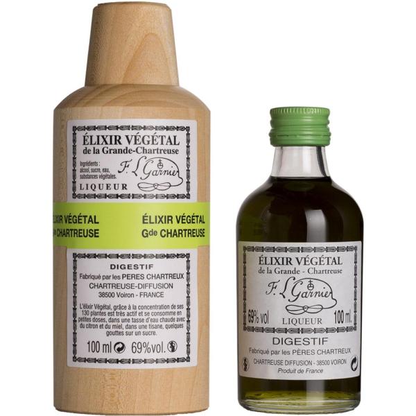 修道院で作られている神秘のリキュールシャルトリューズ  エリキシル　ヴェジタル　６９度　100ｍｌ Chartreuse Elixir Vegetal 原産国：フランス　容量：１００ｍｌ　度数：６９度シャルトリューズはフレンチアルプスの中の...