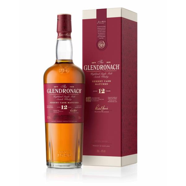 グレンドロナック12年　正規Glendronach 12years東ハイランド   原産国：イギリス容量：７００ml度数：４３度辛口のオロロソと極甘口のペドロヒメネスシェリーの空き樽を使用。フルーティさとビターのバランスの良いハイランドモル...