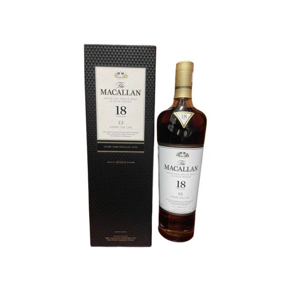 ザ・マッカラン１８年 正規　 シェリーオークカスク　（2023）The MACALLAN １８ｙｅａｒｓ原産国：イギリス容量：７００ml度数：４３度守り抜かれる贅沢な製法甘く芳醇な味わい。シングルモルトのロールスロイス”ザ・マッカラン”　 ...