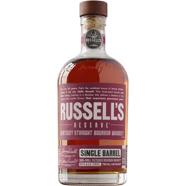 ラッセルズリザーブ　シングルバレル 55度 正規 Russell's Reserve Single Barre 原産国：アメリカ容量：７５０ｍｌ度数：５５度　 ワイルドターキー　ラッセルズリザーブはマスター・ディステラー(蒸留所責任者)であ...