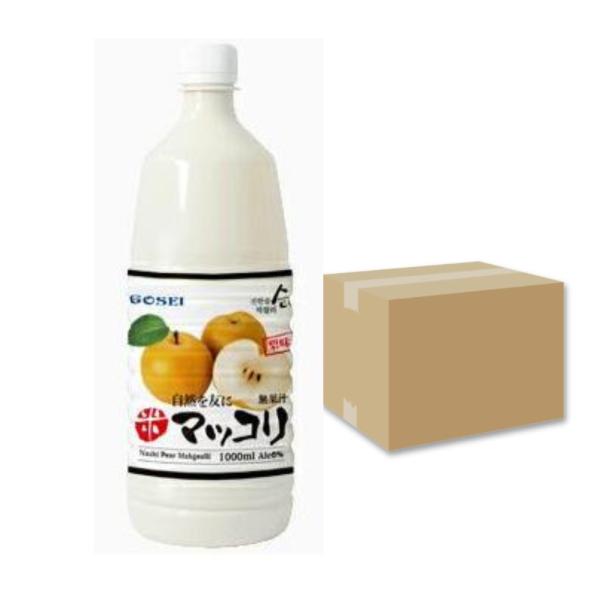 商品説明梨の香りと味がする新感覚マッコリです。梨の爽やかな香りと味わいを楽しめます。よく冷やしてからお召し上がりください。内容量 : 1000ml (1本当たり)原材料名 :米、小麦粉、麹、オリゴ糖、酵母/香料、甘味料（アスパルテーム・L-...