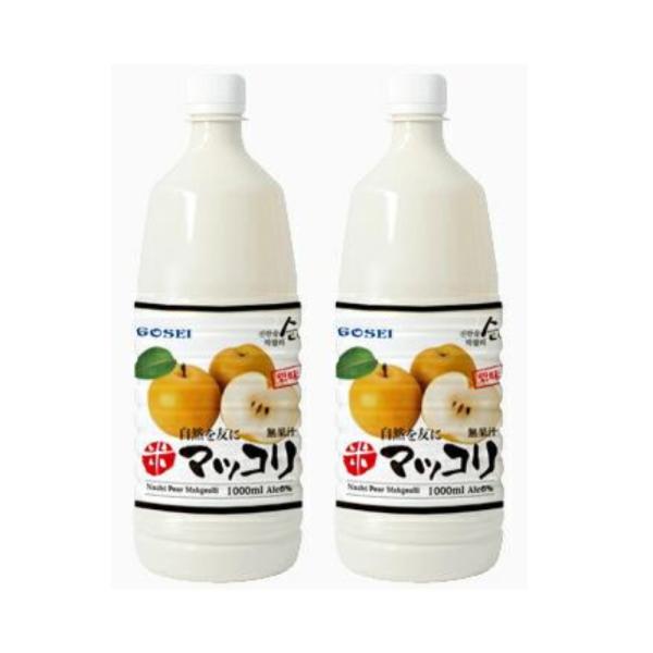 商品説明梨の香りと味がする新感覚マッコリです。梨の爽やかな香りと味わいを楽しめます。よく冷やしてからお召し上がりください。内容量 : 1000ml (1本当たり)原材料名 :米、小麦粉、麹、オリゴ糖、酵母/香料、甘味料（アスパルテーム・L-...