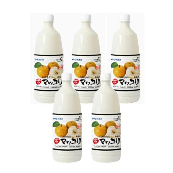 商品説明梨の香りと味がする新感覚マッコリです。梨の爽やかな香りと味わいを楽しめます。よく冷やしてからお召し上がりください。内容量 : 1000ml (1本当たり)原材料名 :米、小麦粉、麹、オリゴ糖、酵母/香料、甘味料（アスパルテーム・L-...