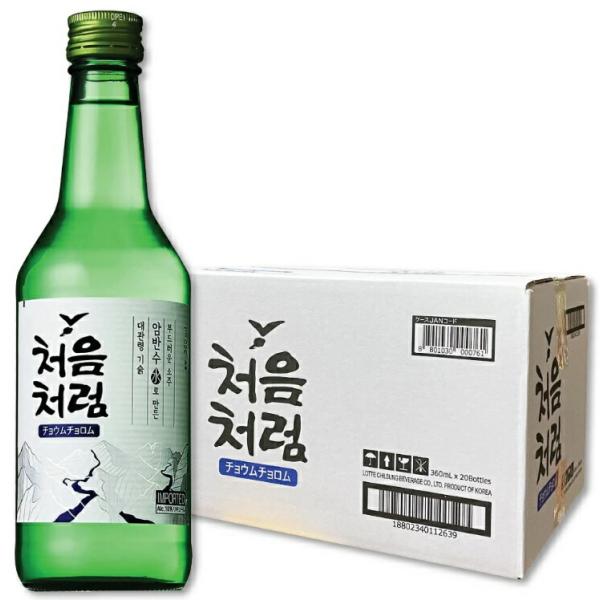 商品名 : チョウムチョロム箱入数 : 20本容量：360ml(1本当たり)原材料 : 米、アルコールなどアルコール度数：16度　賞味期限:別途表示焼酎原料の80％は水、世界最初天然ミネラルアルカリ水で作りました。アラニンとアススパラキンを...