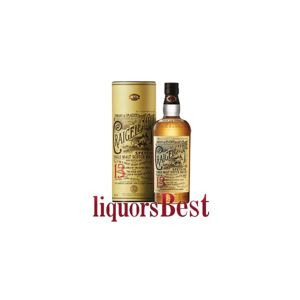 Craigellachie は小さなスペイサイドのモルト蒸留所で、実質的にすべての最終製品をブレンドのためにデュワーズに送ります。<BR>この 13 年物は 46% のアルコール度数で、きらめくアキノキリンソウ色をしており、ウィ...