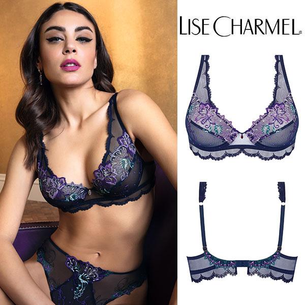 【エレガント】【豪華】【ギフトにおすすめ】素材(Bカップ)：61% ナイロン, 26% ポリエステル, 13% ポリウレタン原産国：ブルガリアまたはチュニジア　※この商品はフランスでデザインされたものです。ハーフカップブラ。パッドなし。商品...