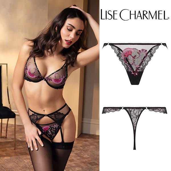 【セクシー】【高級感】【ギフトにおすすめ】素材：67% ナイロン, 18% コットン, 15% ポリウレタン原産国：ブルガリアまたはチュニジア　※この商品はフランスでデザインされたものです。GストリングLigne-H86 Floraison...