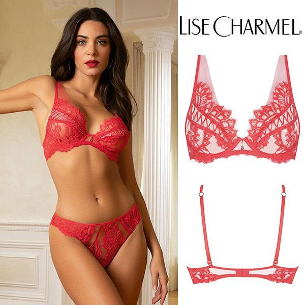 【セクシー】【高級感】【ギフトにおすすめ】素材(Bカップ)：96% ナイロン, 4% ポリウレタン原産国：ブルガリアまたはチュニジア　※この商品はフランスでデザインされたものです。パッドなしハーフカップブラ。商品画像はBカップ。Ligne-...