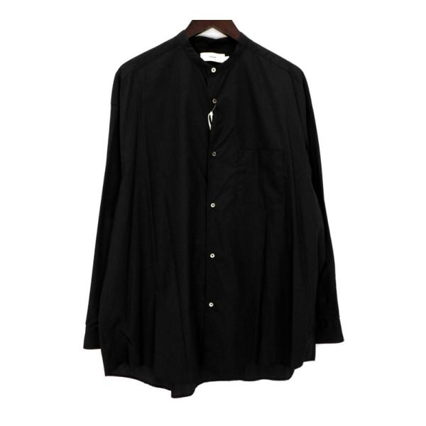 【商品名】グラフペーパー Graphpaper 【 Broad L/S Oversized Band Collar Shirt GM261 50002B 】 ブロード ロングスリーブ オーバーサイズド バンドカラー 長袖 シャツカラー：ブラ...
