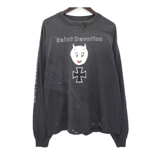 【商品名】セントマイケル SAINT MICHAEL 26SS 【 DEVOTION LS T SHIRT SM MK8 0000 027 】 デポーション ロングスリーブ 長袖 カットソーカラー：ウォッシュブラックサイズ：L採寸肩幅：61...