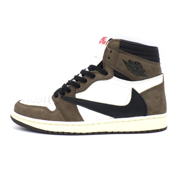 【商品名】ナイキ NIKE × トラヴィス スコット Travis Scott 【 AIR JORDAN 1 RETRO HIGH OG CD4487 100 】 エア ジョーダン 1 ハイ スニーカーカラー：ブラウン×ホワイト×ブラックサ...