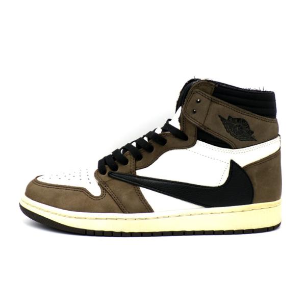 【商品名】ナイキ NIKE × トラヴィス スコット Travis Scott 【 AIR JORDAN 1 RETRO HIGH OG CD4487 100 】 エア ジョーダン 1 ハイ スニーカーカラー：ブラウン×ブラック×ホワイトサ...