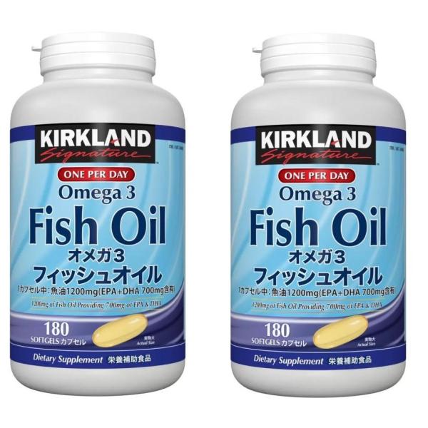 カークランドシグネチャー フィッシュオイル オメガ3 180粒  EPA DHA サプリ  コストコ COSTCO１日目安量：１ソフトジェル カプセル１日１カプセルで魚油1,200mg（EPA＋DHA 700mg含有）が摂取できます先進技術...