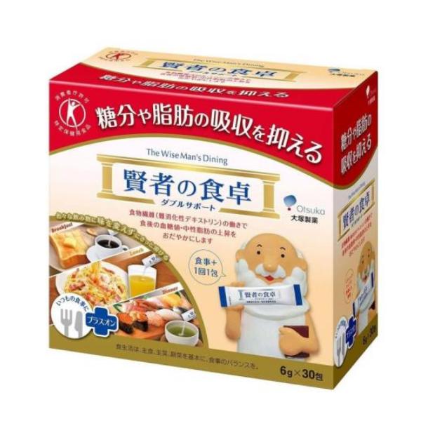 大塚製薬 賢者の食卓 ダブルサポート 6g×30包 【特定保健用食品】商品を箱から出しネコポス発送させていただくことにより、お安く商品を販売させていただきます。●糖や脂肪の吸収を抑え、食後血糖値や中性脂肪の上昇をおだやかにします。●お水・緑...