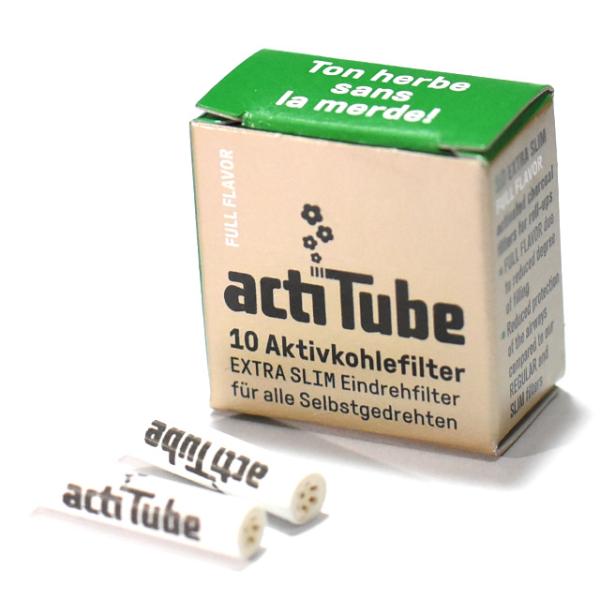 シガレットペーパー/喫煙紙(手巻きタバコ用など)などに使える活性炭フィルター：acti tube(アクティチューブ)filter
