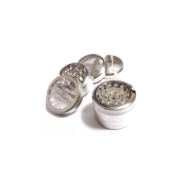 4層式メタルグラインダー(蓋クリア)/ミキサー 喫煙具