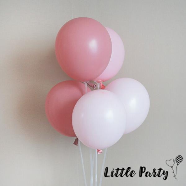 ◆商品内容◆ゴム風船5枚ペールピンク：2枚ベビーピンク：1枚ローズウッド：2枚予備：各色1枚◆商品説明◆ ゴム風船ミックスカラー5枚セット膨らますだけで簡単にデコレーションのメインとしてお使い頂けるバルーン。パーティーテーマやイメージに合わ...