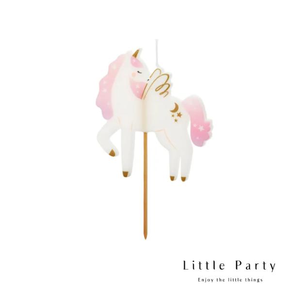 【商品説明】1本入りサイズ 　高さ：約9cm【商品説明 】ケーキを華やかに彩るユニコーンのキャンドル。お誕生日やウエディング、ベビーシャワなど華やかなシーンにぴったり◎【用途】 誕生日 誕生日会 ファーストバースデー ハーフバースデー ホー...