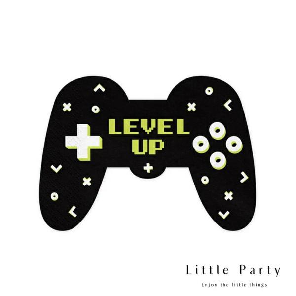 ◆商品内容◆12枚入りサイズ：約 11.5 x 16 cm◆商品説明◆ ゲーム好きのお子様にぴったり！コントローラーモチーフのペーパーナプキン。[用途]誕生日 誕生日会 ファーストバースデー ハーフバースデー 100日お祝い お食い初め 結...