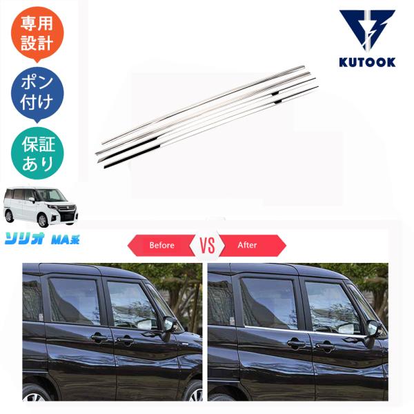 【商品説明】  優れる304ステンレス採用で、金属ならではの光沢を醸し出し、ノーマルから効果的にインパクト演出。高級感の印象づける。【適合情報】  新型ソリオMA系(2020年12月FMC後〜)【商品内容】  商品数量：4P  カラー:鏡面...