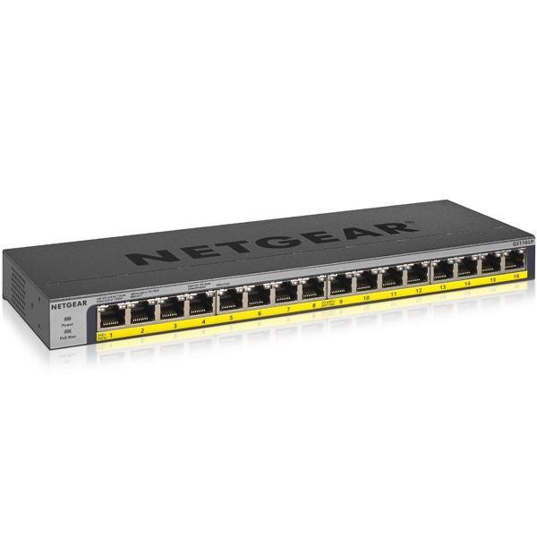 【商品名】 NETGEAR Inc. GS116LP ギガ16ポート PoE+（76W）対応 アンマネージスイッチ GS116LP-100AJS  [ GS116LP-100AJS ]