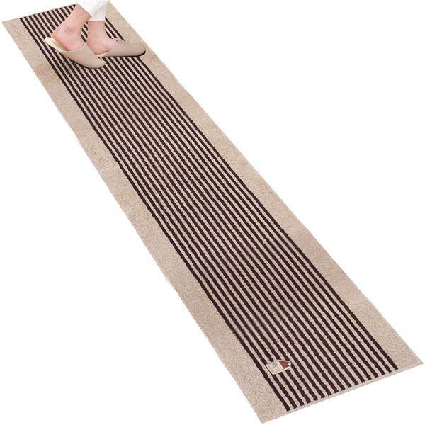 【商品名】 キッチンマット カーサ ブラウン 約45×240cm