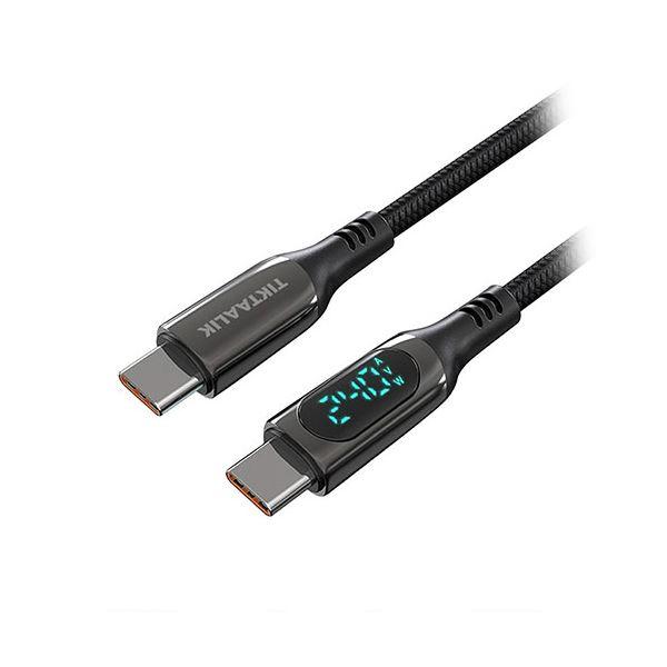 【商品名】 TIKTAALIK LCDディスプレイ付き 240W PD USB-C to Cケーブル （1.5m） TT25258 【ジャンル・特徴】 Qualcomm Quick Charge 4.0の高速充電に対応 [ TT25258 ]