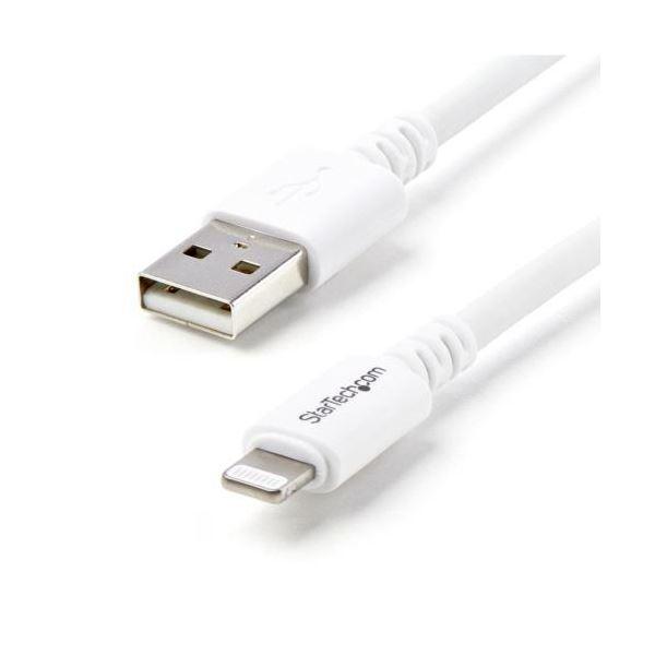【商品名】 StarTech.com Lightning-USBケーブル 3m 8ピン（オス）-USB A（オス） ホワイト USBLT3MW1本