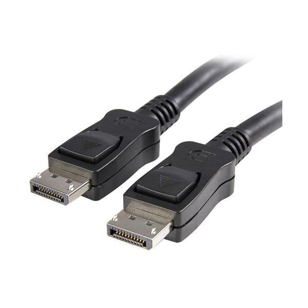 【商品名】 StarTech.com ラッチ付きDisplayPort1.2ケーブル ブラック 5m オス／オス 4K対応 DISPL5M1本