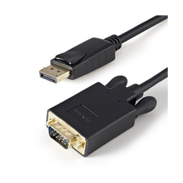 【商品名】 StarTech.com DisplayPort-VGA変換ケーブル 90cm ブラック DP2VGAMM3B 1本