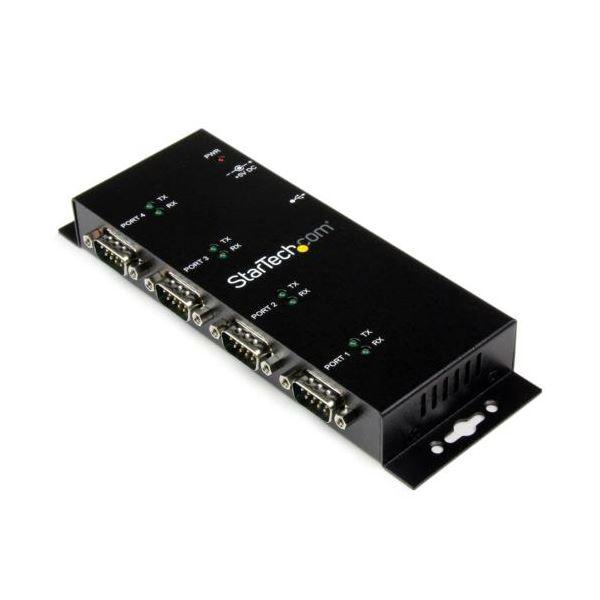 【商品名】 StarTech.com ウォールマウント型産業用 USB-4ポートRS232Cシリアル変換ハブ ICUSB2324I 1個