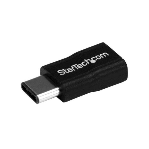 【商品名】 （まとめ） StarTech.com USB C-MicroB変換アダプタ ブラック USB2CUBADP 1個 【×3セット】