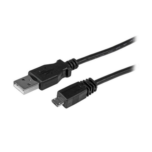 【商品名】 （まとめ） StarTech.com microUSB2.0変換ケーブル 2m USB A（オス）-USB microB（オス） ブラックUUSBHAUB2M 1本 【×3セット】