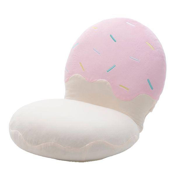 【商品名】 アイスクリーム座椅子イチゴ(ピンク) 【ジャンル・特徴】 アイスクリームをモチーフにしたかわいい座椅子