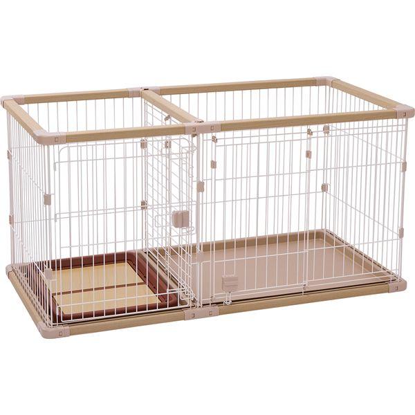 【商品名】 ペティオ 犬用 トイレのしつけが出来る ドッグルームサークルPlus ベージュ ワイド ペット住関連用品 【ジャンル・特徴】 工具不要で組み立て・組み直しが簡単 [ W27670 ]