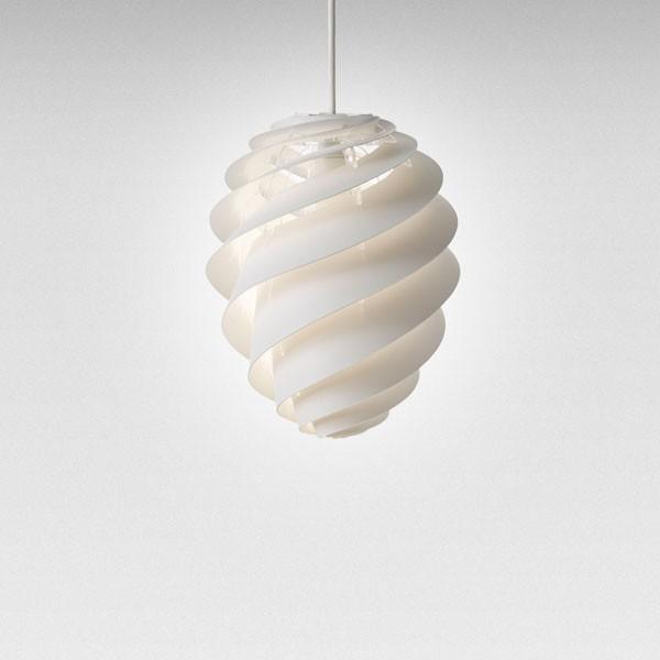 Swirl(スワール）・渦をイメージしたスタイリッシュなペンダントライト■商品名：1312S/スワール2・スモールサイズ■カラー：ホワイト■ブランド：LE　KLINT（レクリント）■デザイナー：Oivind Alexandr Slaatto...