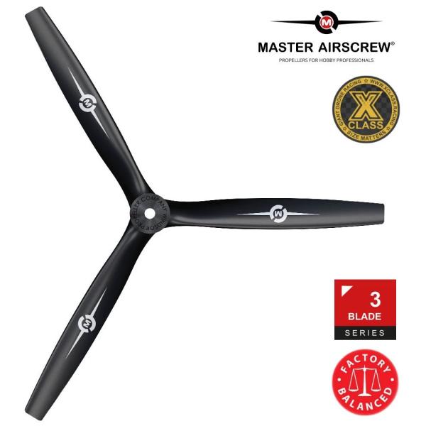 ●高性能でスケール感もある電動用／グローエンジン用どちらにも使える3枚ペラです。●バランスの精度が高く、ピッチが適正で、低回転でも高い推力が得られます。●強度と耐久性にすぐれたグラスファイバー強化複合素材で製造されています。