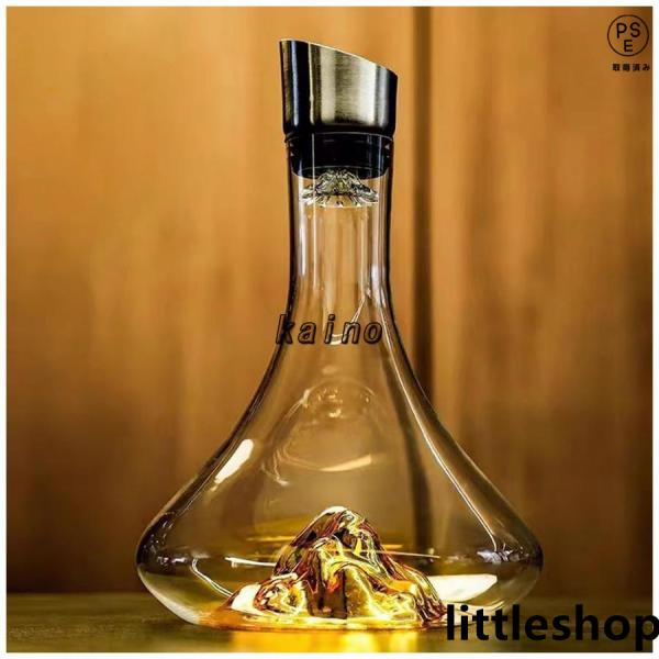 【アイスバーグデザインベース】-デキャンタのユニークなベースは、ワインをより想像力豊かにします。その基本的な目的は、赤ワインと空気の接触面積を最大化しながら、香りの流出を防ぎ、臭いを取り除いた赤ワイン本来の風味を保ち、最高レベルのワインの味...