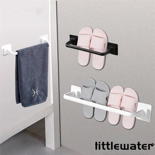 ■品名：シューズラック■素材：PP■カラー：全2色■サイズ：style 1-style 2■耐荷重：10kgまでワード：シューズホルダー スリッパラック スリッパホルダー バスルーム スリッパ収納 省スペース 靴収納 ラック 玄関 壁 ドア...