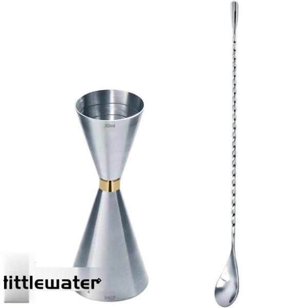 完璧なセット必須のカクテルシェーカーアクセサリー2個、30ml / 45mlジガーx 1、バースプーン×1。プロのバーテンダーでも自家製のファンでも、も基本的で不可欠なバーテンダーツールセットです。ジガーカップ小さなヘッドカップは30mlで...