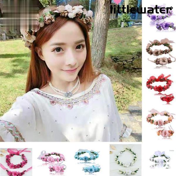 製品の説明 ★8色フラワーカチューシャ花冠・ブライダル花冠・花かんむり・フラワー・造花★ガーデンウェディング花冠・ヘアアクセサリー.パーティー花冠/結婚式/二次会/演奏会/クリスマス/イベント/舞台/髪飾り◆商品内容：ヘッド花輪+腕輪◆素材...